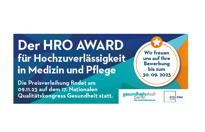 Gesundheitsstadt Berlin und Ecclesia Gruppe rufen HRO-Award ins Leben ...